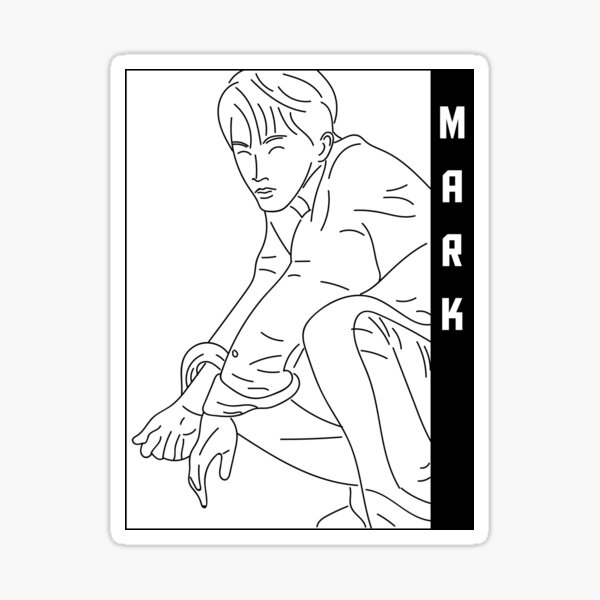 "Mark NCT 127 Dream NCT 2020 Resonance Drawing Art Fanmade" Sticker by ...