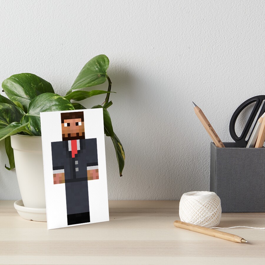 "Jschlatt Minecraft Skin" Art Board Print by Slandxr | Redbubble
