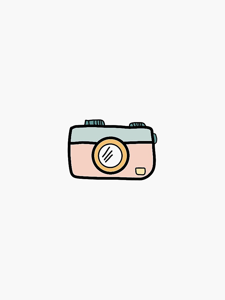 "pastel camera doodle" Sticker for Sale by sadiefarrer | Redbubble