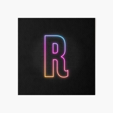 "Letter R - Neon Outrun Retrowave Monogram Art" Art Board Print for ...