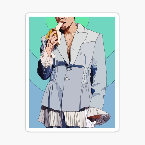 "Harry Styles Bring Back Manly Men" Sticker by mgervay | Redbubble