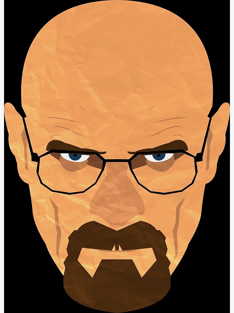 "Walter White Breaking Bad Face" Art Print by RABSHER | Redbubble