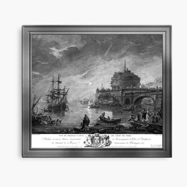 "View of Saint Angel's Castle from Port Side by Engraver Pierre Chenu ...