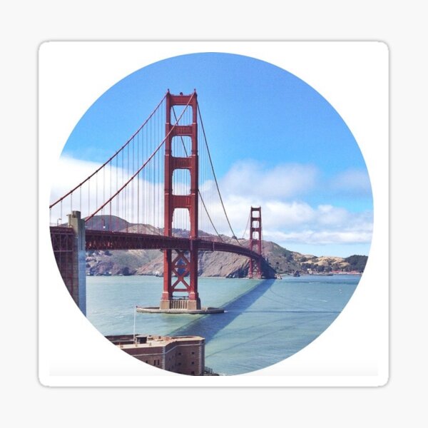 "Golden Gate" Sticker by vinyl-vision | Redbubble
