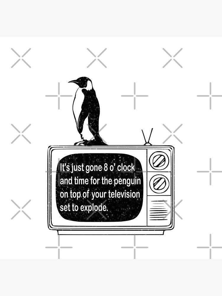 "Exploding Penguin - British Comedy - Flying Circus" Clock for Sale by ...