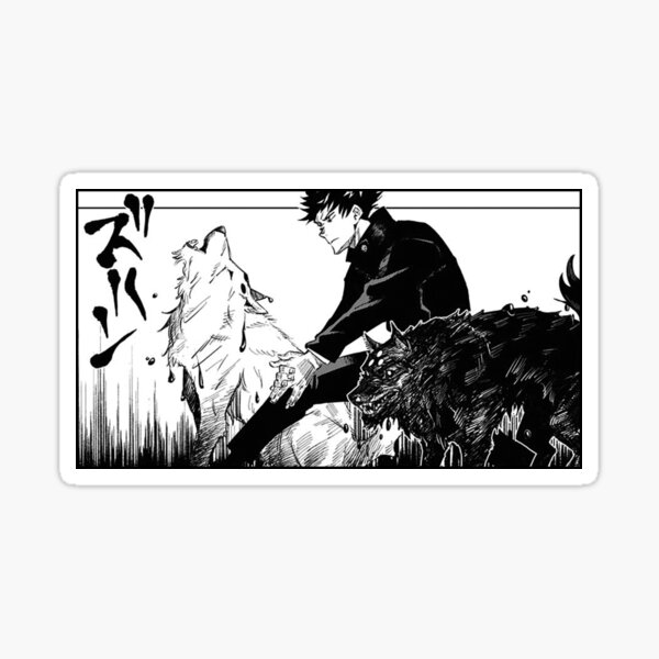 "Jujutsu Kaisen "Megumi's Divine Dogs"" Sticker by M4RU | Redbubble