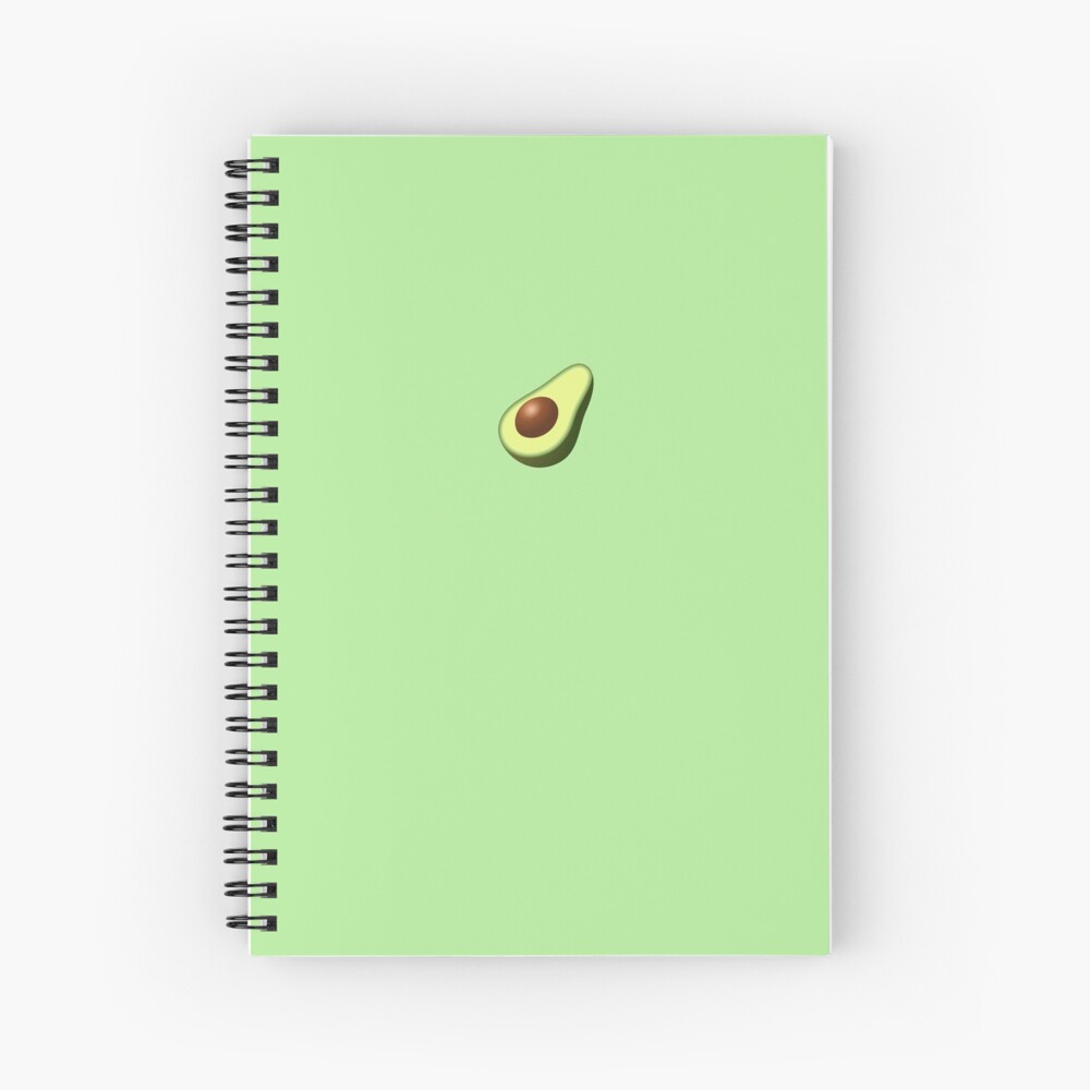 "Pastel Green Avocado Cute Small Fruit" Spiral Notebook for Sale by ...