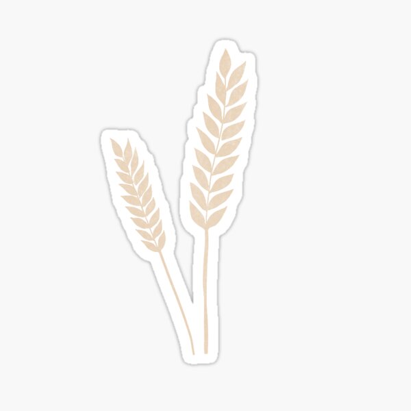 Pegatina «Planta de trigo estética simple» de sharonmashkovic | Redbubble