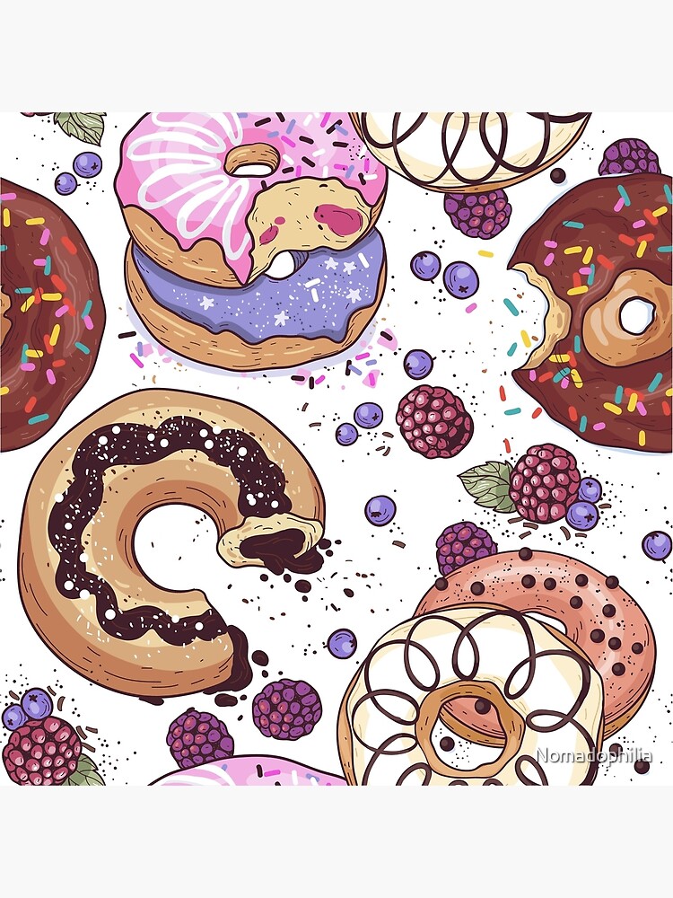 Lámina artística «Donas y bayas: chispas moradas y marrones para ...
