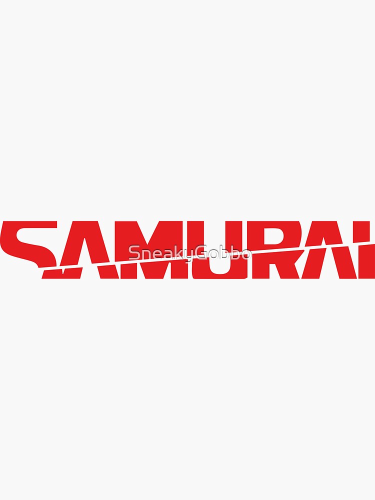 "SAMURAI" Sticker for Sale by SneakyGobbo | Redbubble