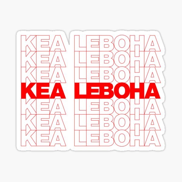 "Classic Thank You Repeating Pattern - Sesotho (kea leboha)" Sticker by ...