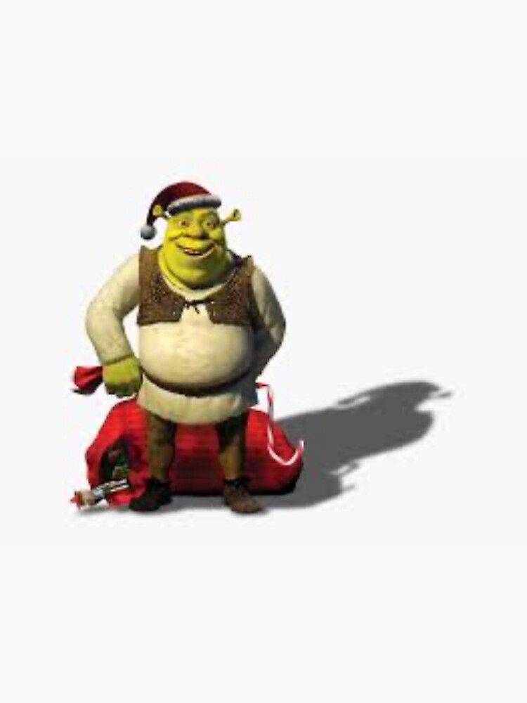 "SANTA SHREK" Sticker for Sale by Djamila-Salome | Redbubble