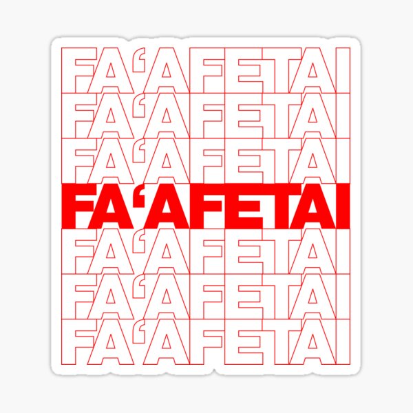 "Classic Thank You Repeating Pattern - Samoan (faʻafetai)" Sticker for ...