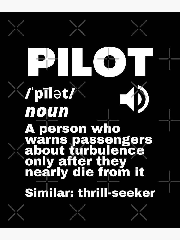 "Funny Pilot Definition Turbulence" Poster for Sale by stelsanc | Redbubble