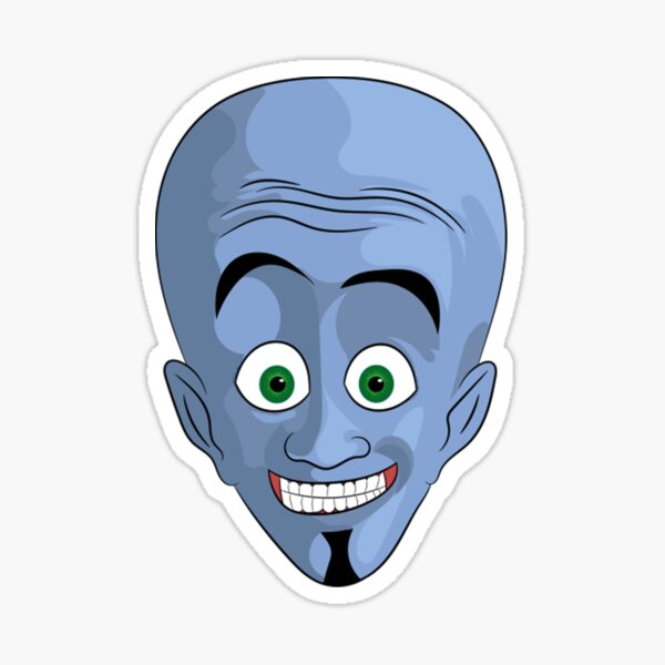 "Megamind Funny Face" Sticker for Sale by Hannahdesramaul | Redbubble