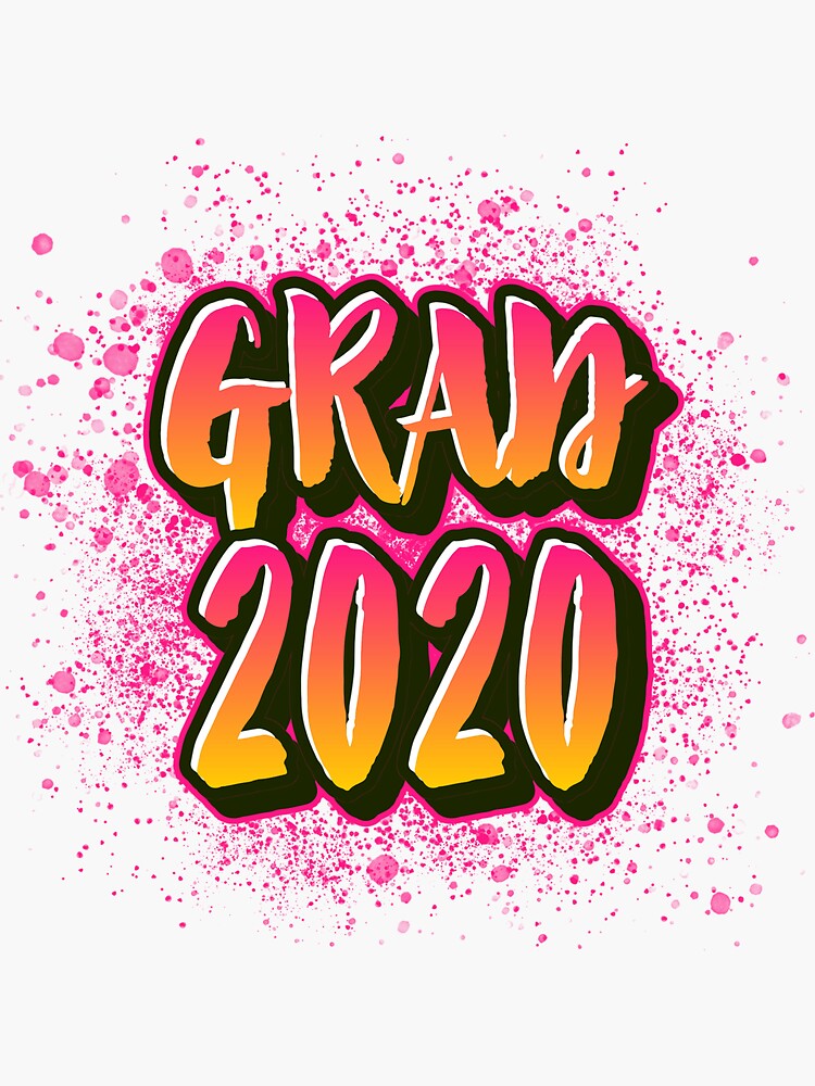 "Grad 2020- original merch" Sticker for Sale by sammerch4us | Redbubble