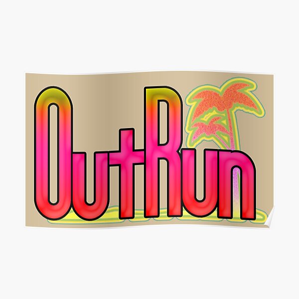 "OutRun SEGA Arcade Vaporwave Logo" Poster by UnitShifter | Redbubble