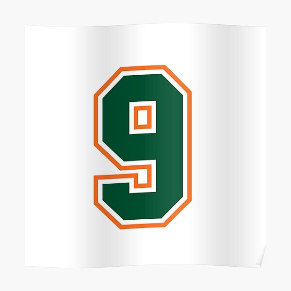 "9 Jersey Number Number Nine Straight From Miami" Poster by Urosek ...