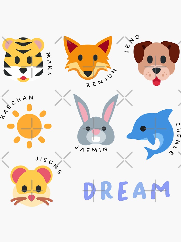 "NCT Dream Cute Animal Emoji Icon" Sticker for Sale by childstark ...