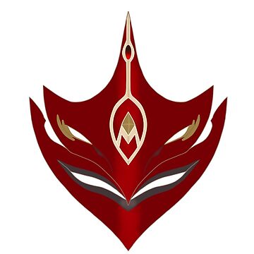 "Childe - Tartaglia Mask" Sticker for Sale by LunarLotusShop | Redbubble