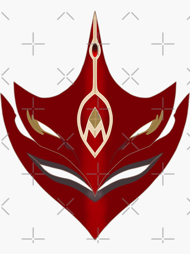 "Childe - Tartaglia Mask" Sticker for Sale by LunarLotusShop | Redbubble