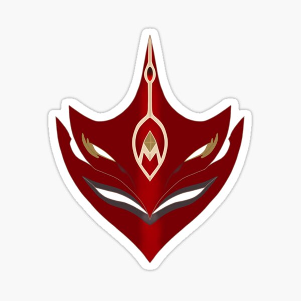 "Childe - Tartaglia Mask" Sticker for Sale by LunarLotusShop | Redbubble