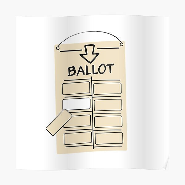 "Ted Mosby Ballot" Poster for Sale by Serendipity Studios | Redbubble
