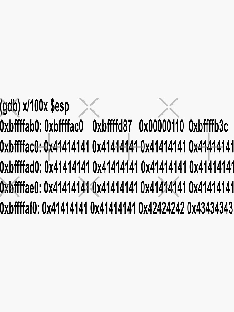 Cyber Security Hacker Buffer Overflow Gdb Sticker For Sale By Clubtee Redbubble