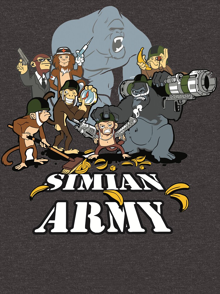 "Simian Army!" T-shirt for Sale by jogz | Redbubble | simian t-shirts ...