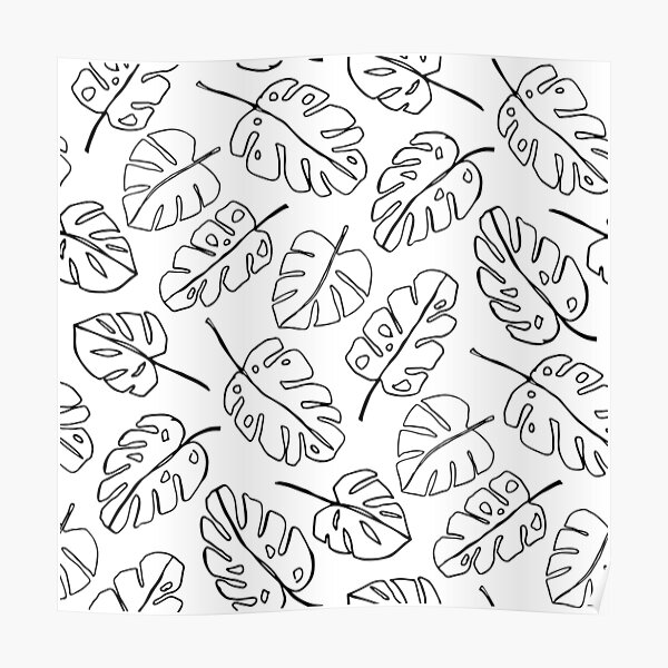 "Pattern Filipino Leaf Black" Poster for Sale by kyds | Redbubble