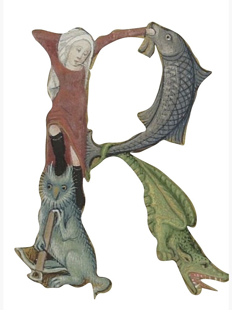 "Medieval letter R meme" Canvas Print for Sale by ocd-dot | Redbubble