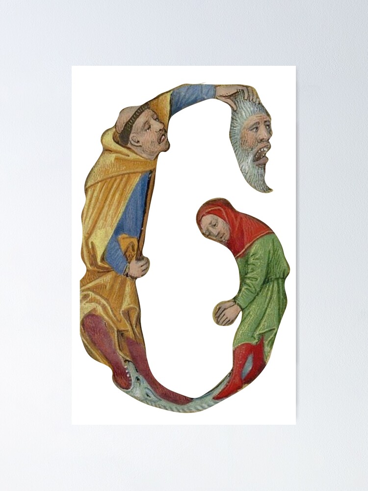 "Medieval letter G meme" Poster for Sale by ocd-dot | Redbubble