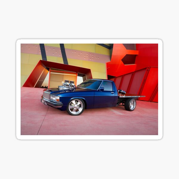 "Supercharged Blue Holden HX Ute" Sticker by jjphoto | Redbubble