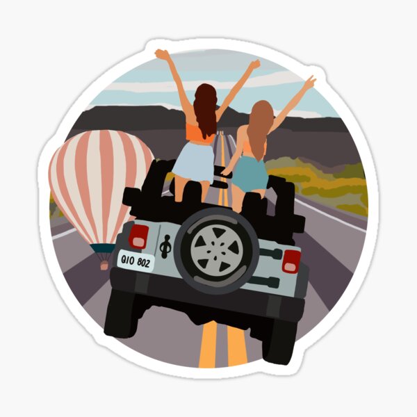 "Roadtrip with friends" Sticker for Sale by queraalt | Redbubble