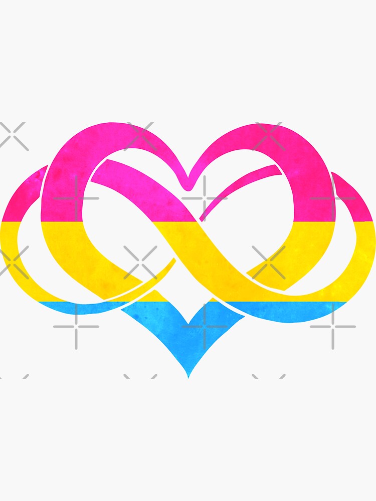 "Pan flag - Poly heart - LGBTQ symbol" Sticker for Sale by ...