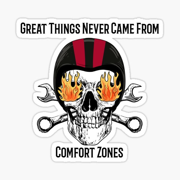"No Comfort Zone" Sticker for Sale by rolekshop | Redbubble