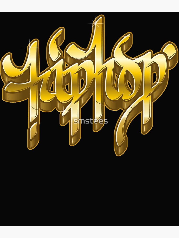 "Hip Hop Gold Graffiti Style Letters, Bling" Poster for Sale by smstees ...