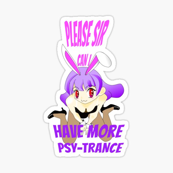 "Sexy Anime Bunny Girl Psy-Trance Artwork" Sticker for Sale by ...