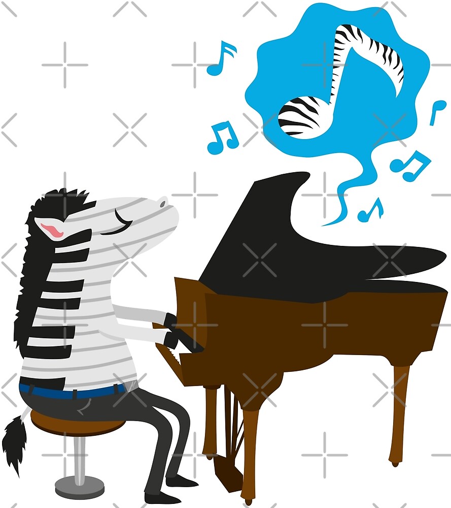 "zebra & piano" by Kopfzirkus | Redbubble
