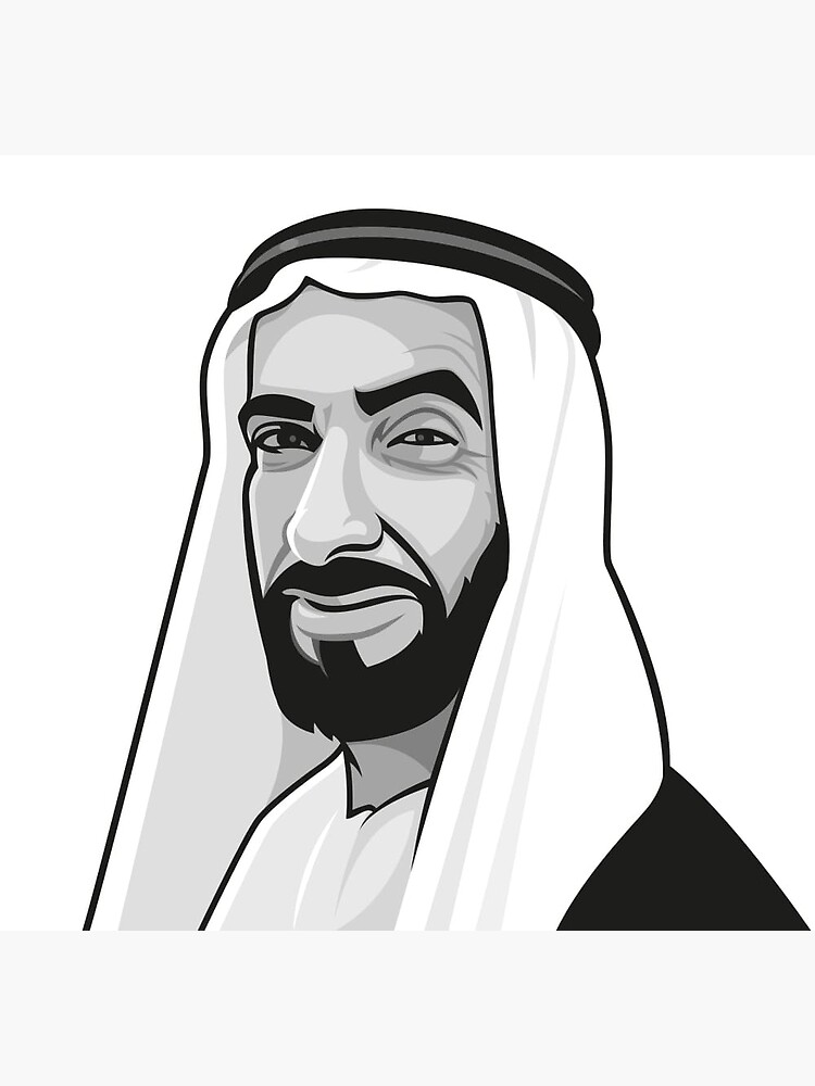 "SHEIKH ZAYED UAE FOUNDING LEADER" Sticker for Sale by Go-Shopty ...