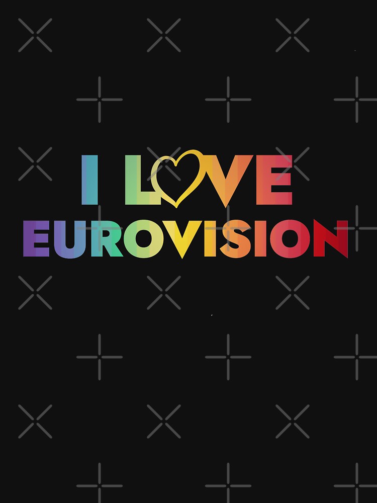 "I love Eurovision - rainbow pattern" Essential T-Shirt for Sale by ...
