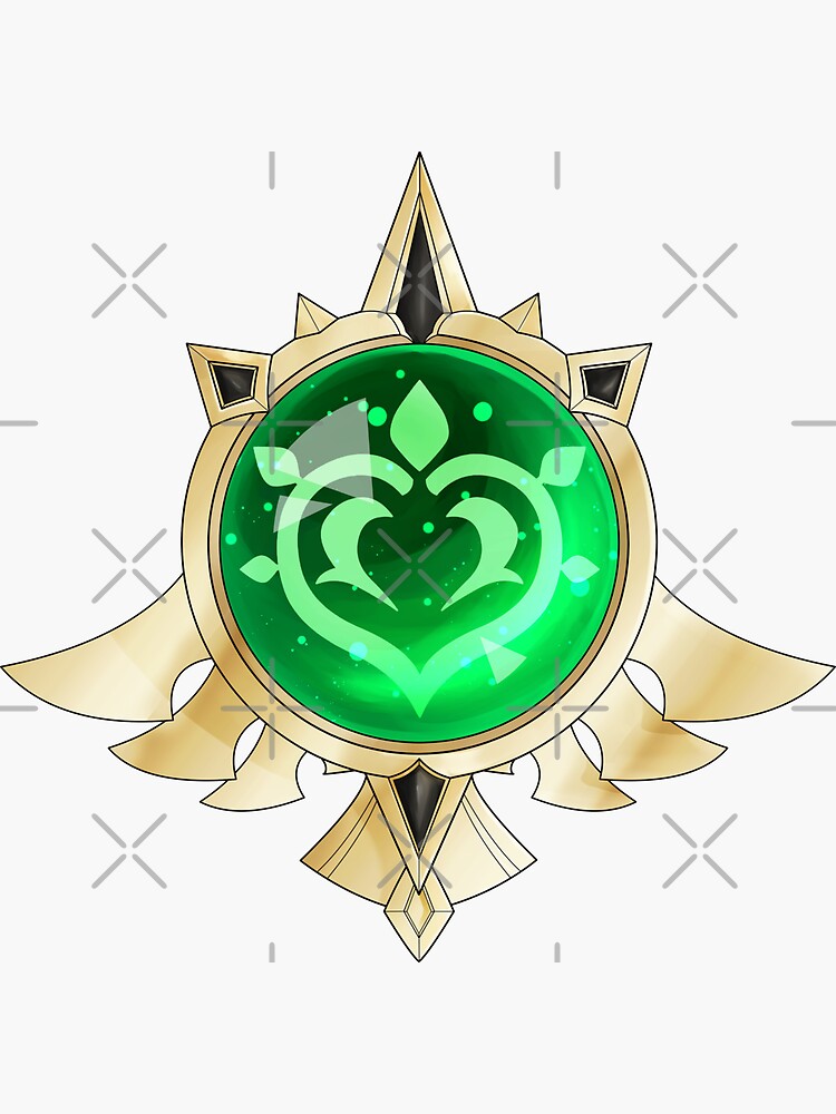 "Mondstadt Dendro Vision" Sticker for Sale by chaiimu | Redbubble