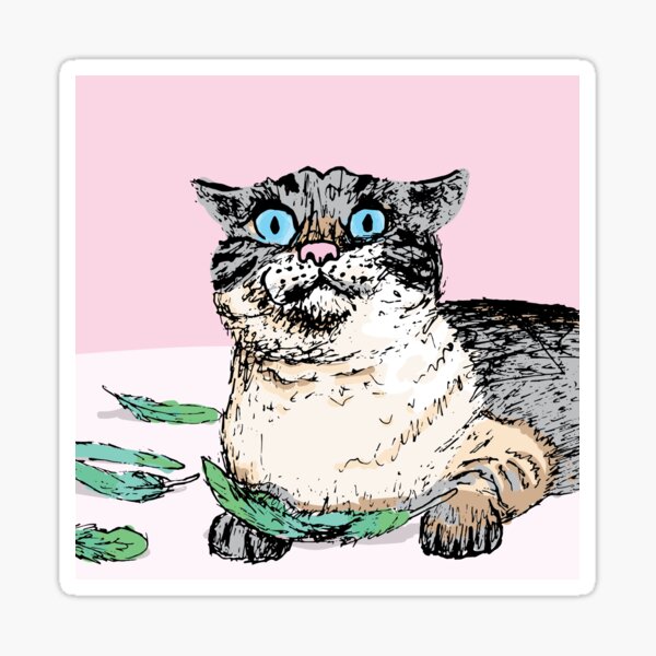 "Not so innocent kitty" Sticker for Sale by TPdesigns | Redbubble