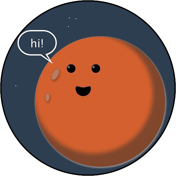 "Happy Mars Is Happy" by RollMoss | Redbubble