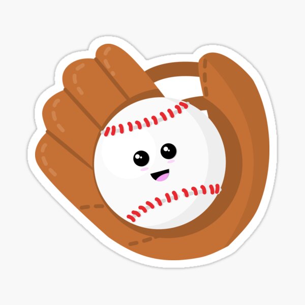 "Cute baseball illustration" Sticker for Sale by nippy-world | Redbubble