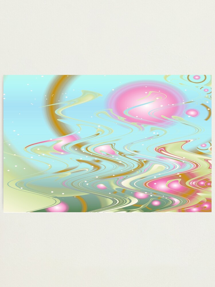 Lámina fotográfica «La curva del sol al atardecer en el espacio colonia ...