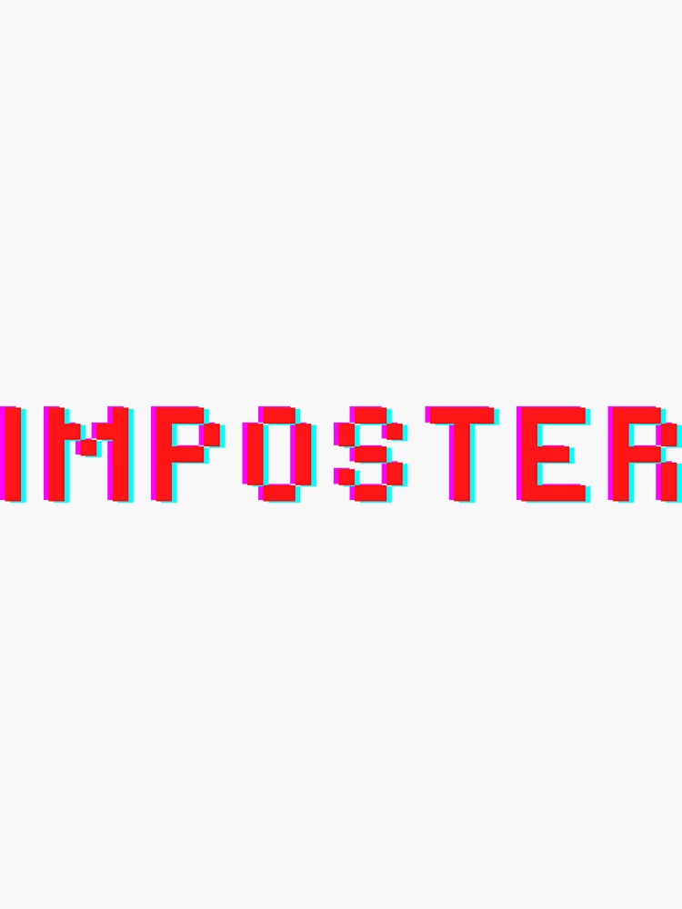 Among Us Imposter Sticker For Sale By Cgartwork Redbubble