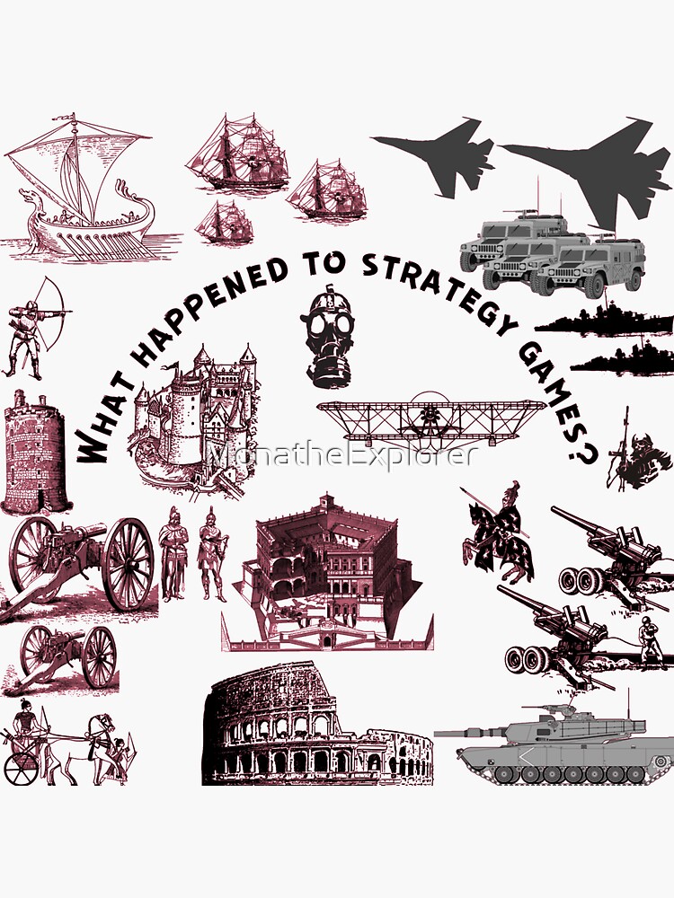 "Strategy Games " Sticker for Sale by MonatheExplorer | Redbubble