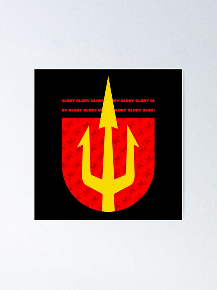 Manchester United Red Devils Trident Poster For Sale By Foottering