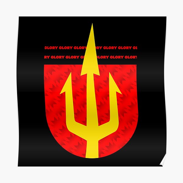 Manchester United Red Devils Trident Poster For Sale By Foottering